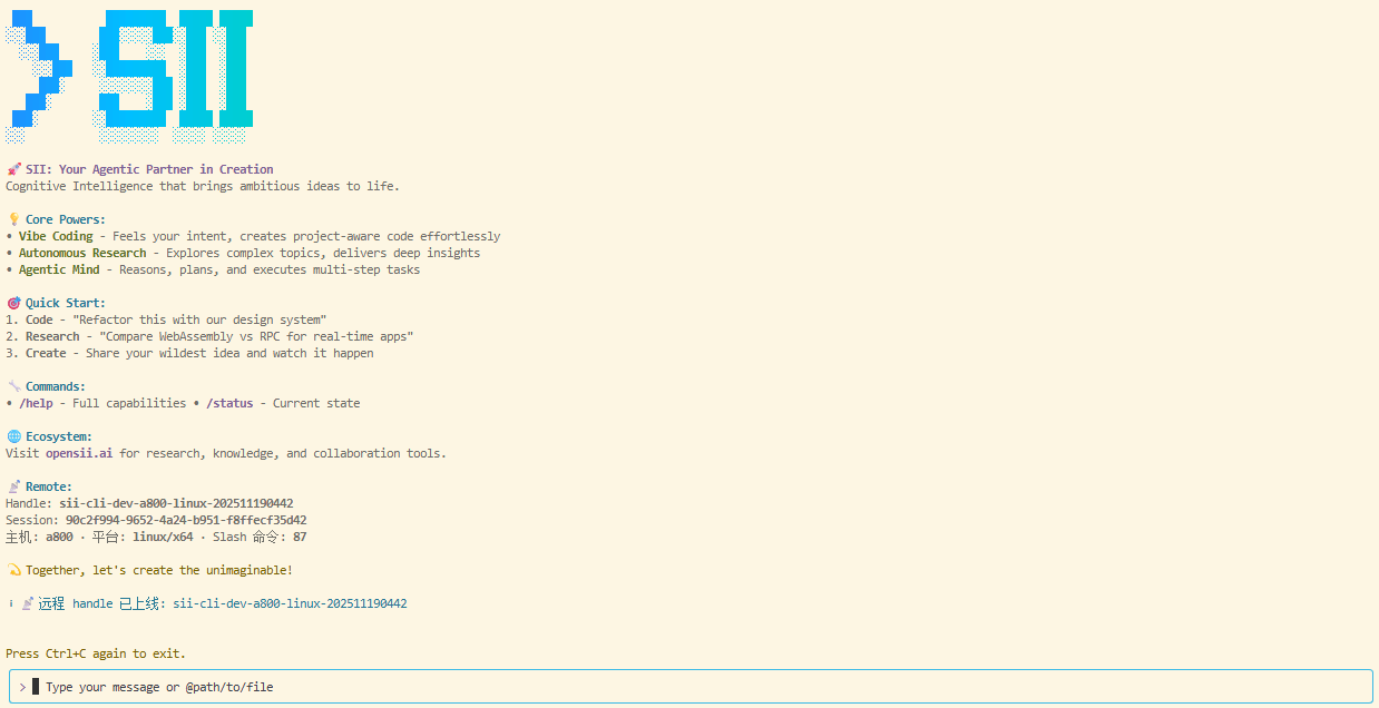 快速开始 | SII CLI